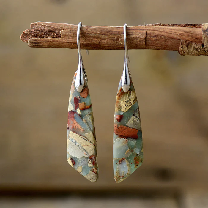 Vintage Natural Stone Earrings – Olivia & Grace